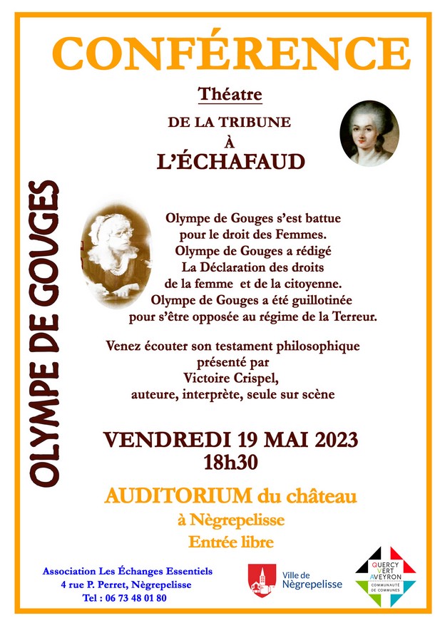 Conférence « Olympe de Gouges »… à Nègrepelisse (82) – PARLONS EN